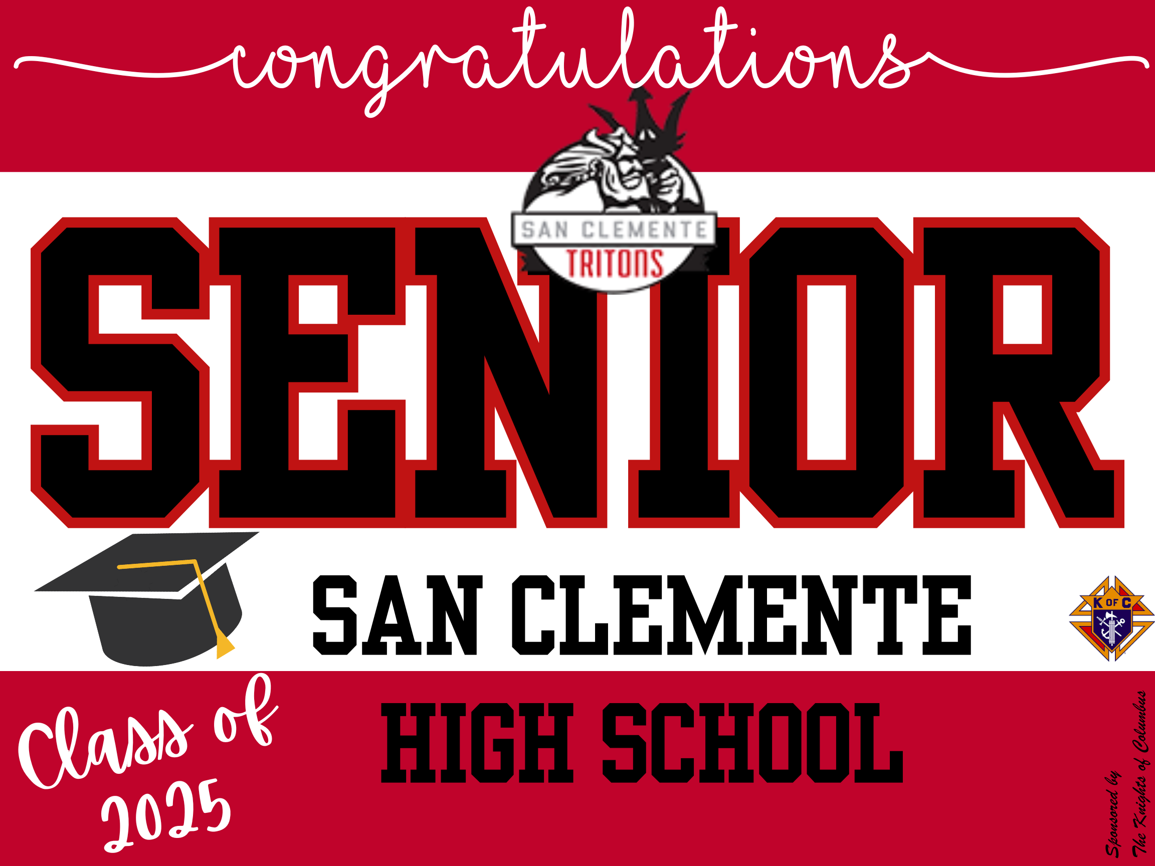 Class of 2025 Senior Lawn Sign | SCHS TRITON STORE